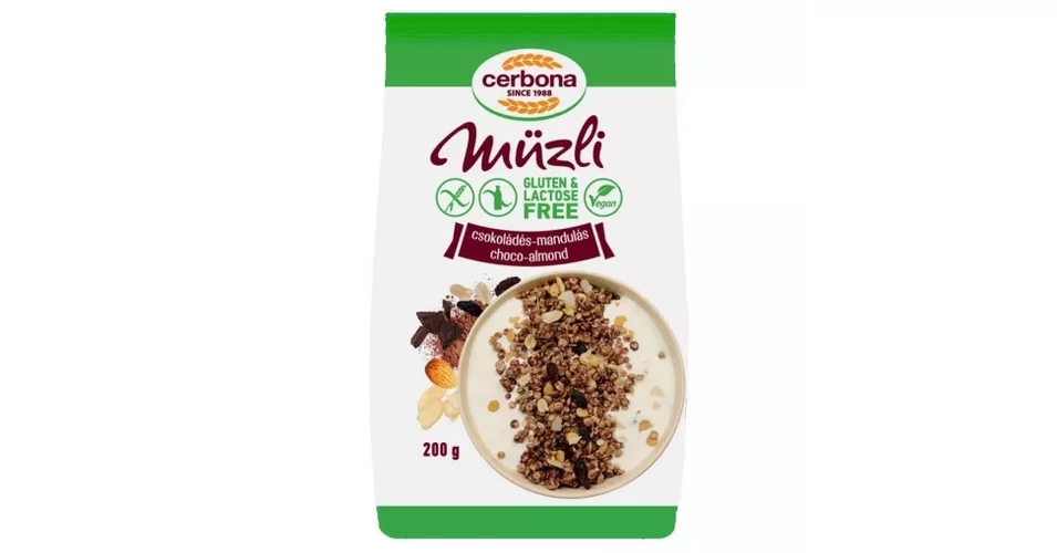 Cerbona Gluténmentes müzli csokis-mandulás 200 g - Müzlik, pelyhek ...