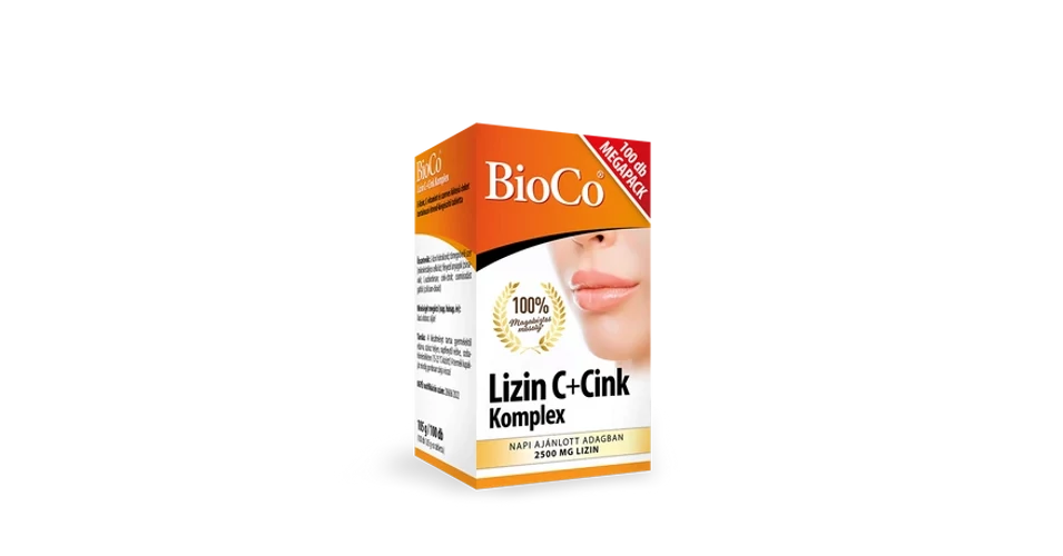 BIOCO Lizin C+Cink komplex megapack tabletta 100 db - Bőr, haj, köröm ...