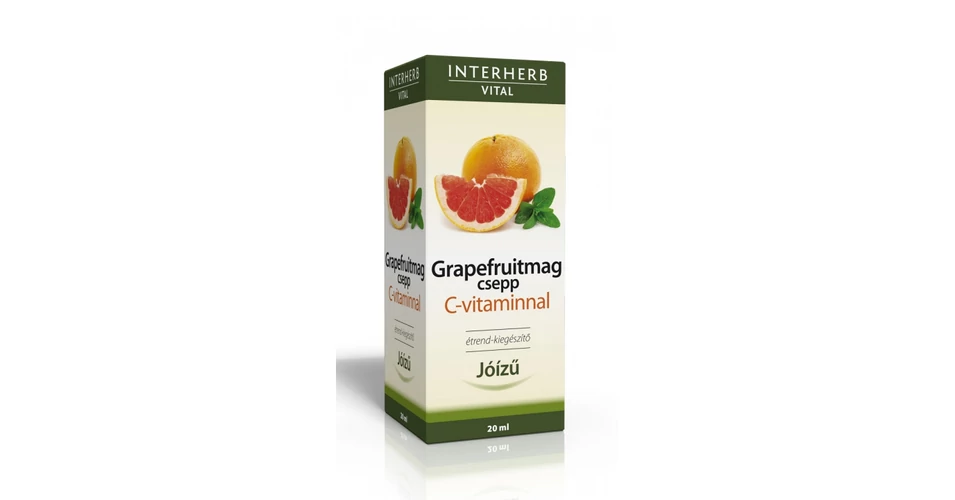 INTERHERB Grapefruitmag csepp C-vitaminnal 20 ml - Immunerősítők ...
