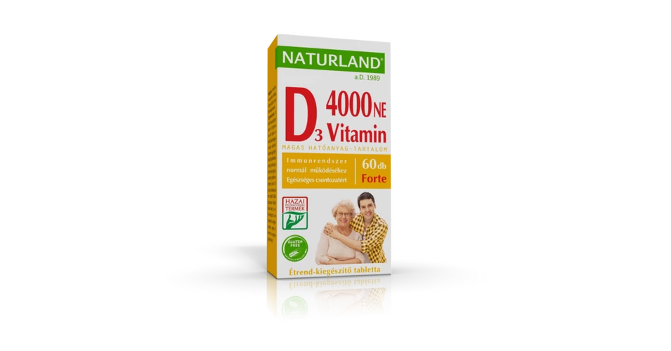 NATURLAND D-Vitamin Forte tabletta 60 db - D-vitamin ...