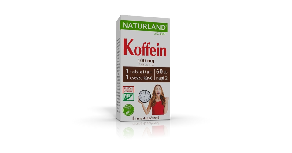 NATURLAND Koffein tabletta 60 db - Memória, szellemi frissesség ...