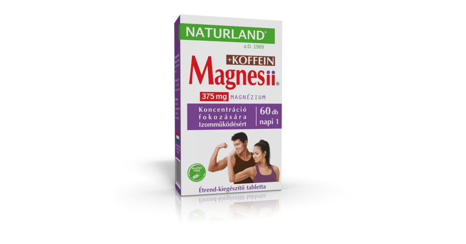 NATURLAND Magnesii+Koffein tabletta 60 db - Erőnlét, teljesítmény ...