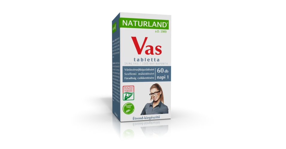 NATURLAND Vas tabletta 60 db - Vas és folsav - Gyógynövénysziget Bio ...
